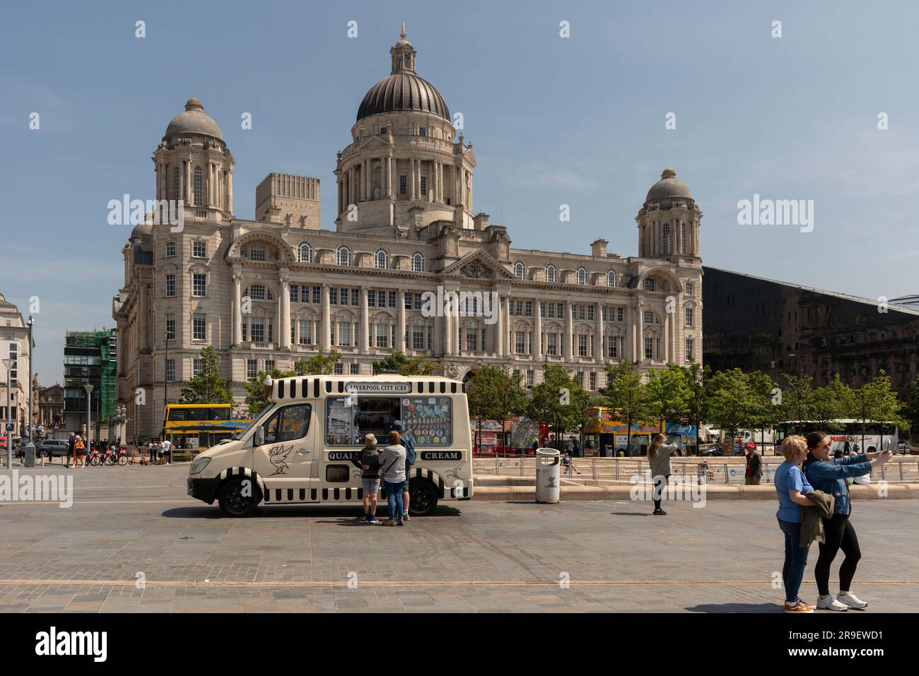 Liverpool, England, UK. 8 June 2023. Mobile ice cream business with ...