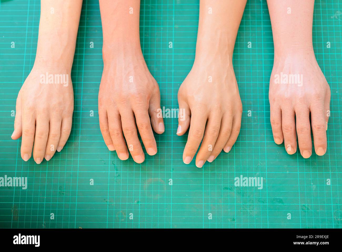 Technician making prosthetic limb device at laboratory Stock Photo - Alamy