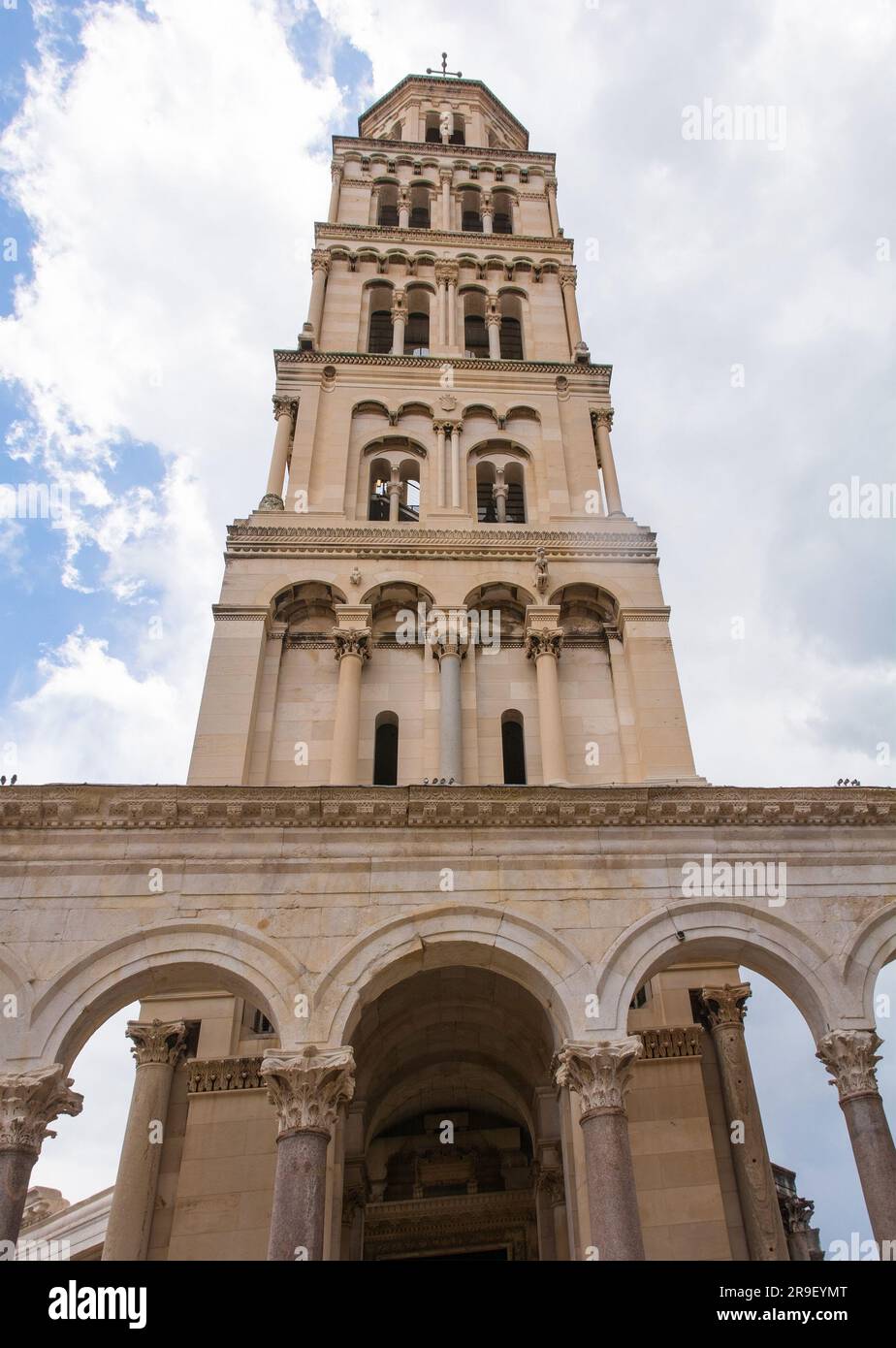 The Romanesque bell tower of Cathedral of Saint Domnius -Katedrala ...