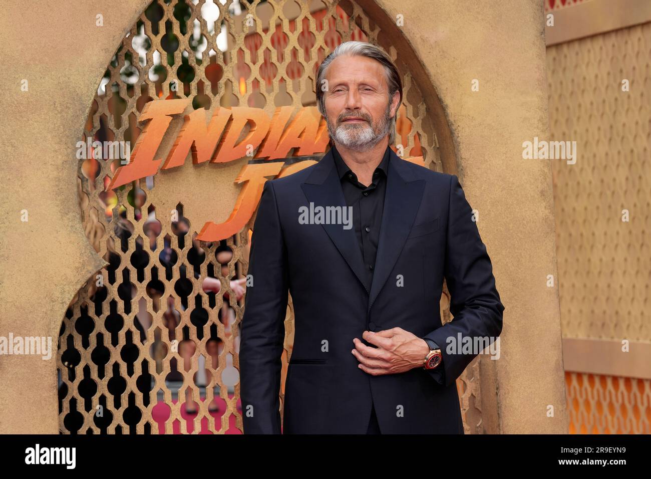 Mads Mikkelsen poses for photographers upon arrival at the premiere of ...