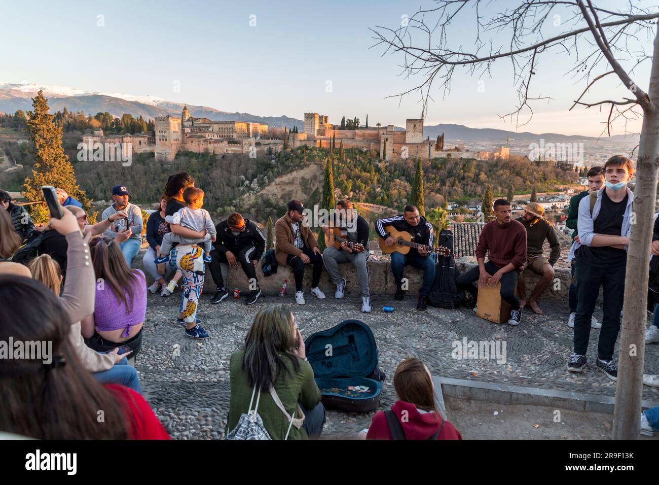 Granada, Spain-Feb 22, 2022: Group of Gypsy musicians performing ...