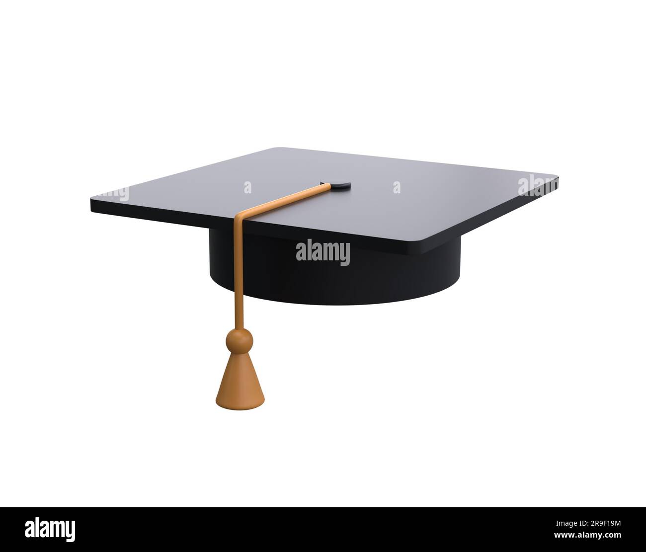 Graduation university or college black cap 3d icon education realistic ...