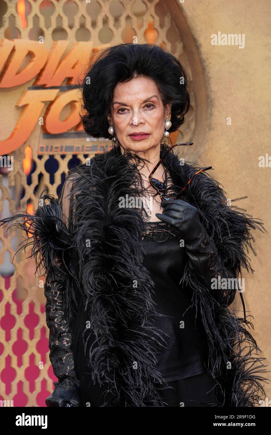 Bianca Jagger poses for photographers upon arrival at the premiere of ...