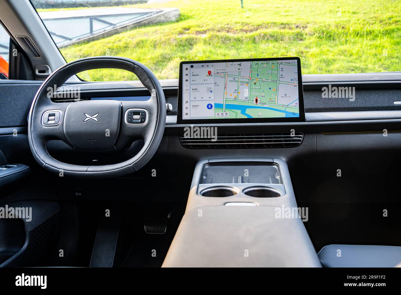 The infotainment screen and center console of an XPeng G6 Performance ...