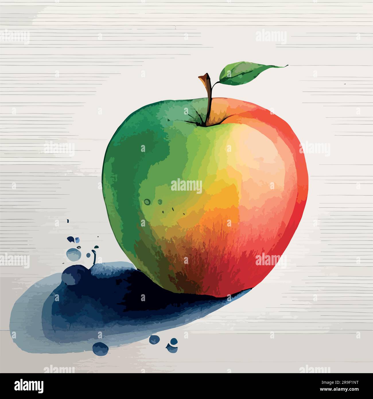 Painting of apple Stock Vector Images - Alamy