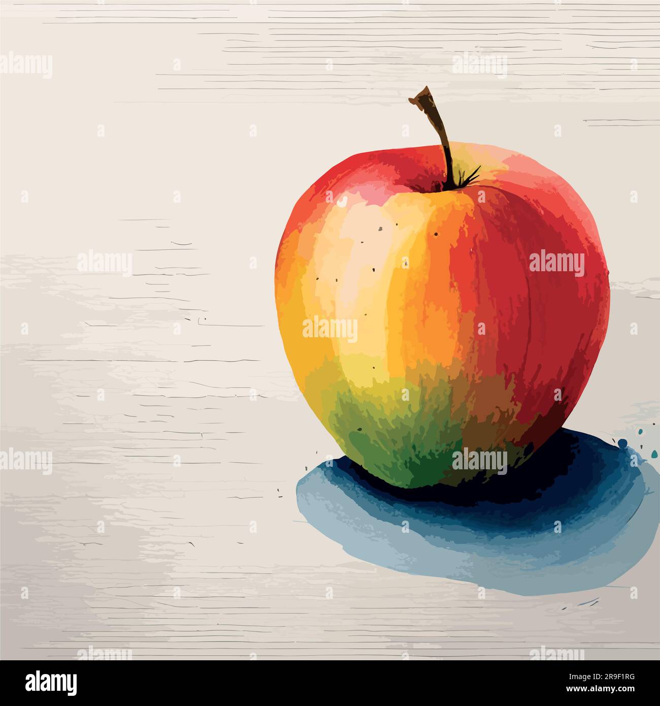 Watercolor apple Stock Vector Images - Alamy