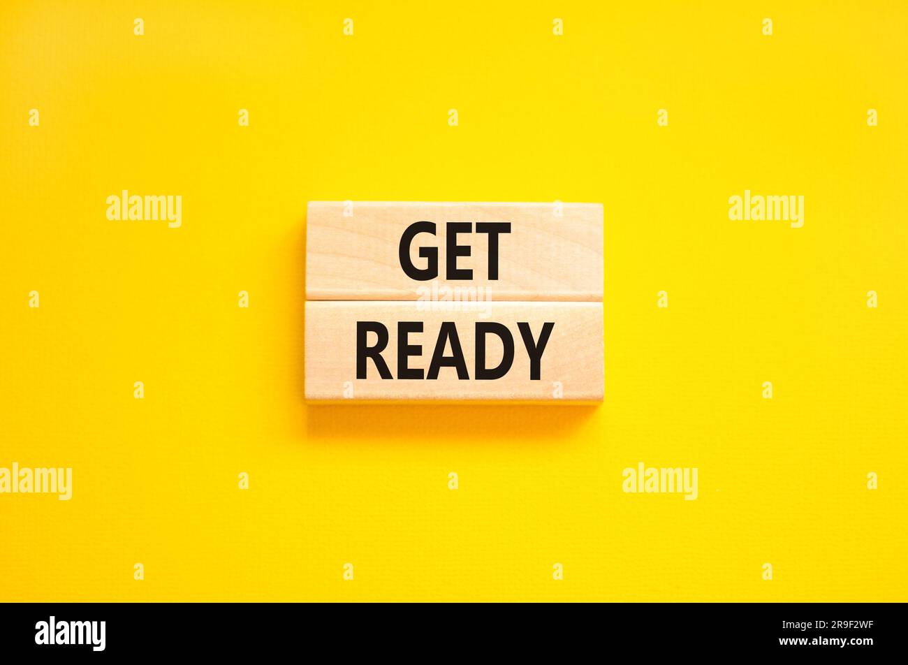 Get ready symbol. Concept words Get ready on wooden blocks on a ...