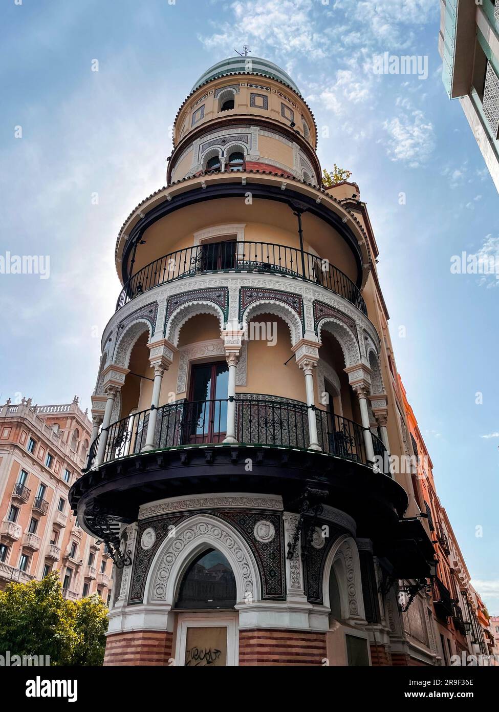 Sevilla, Spain-FEB 24, 2022: La Adriatica Building on Avenida de la ...