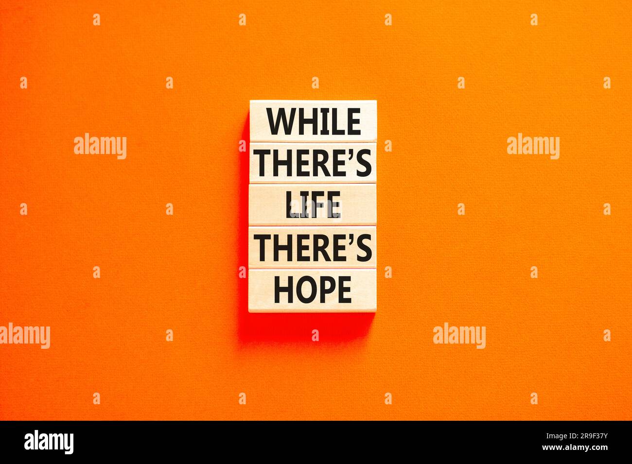 Life and hope symbol. Concept word While there is life there is hope on ...