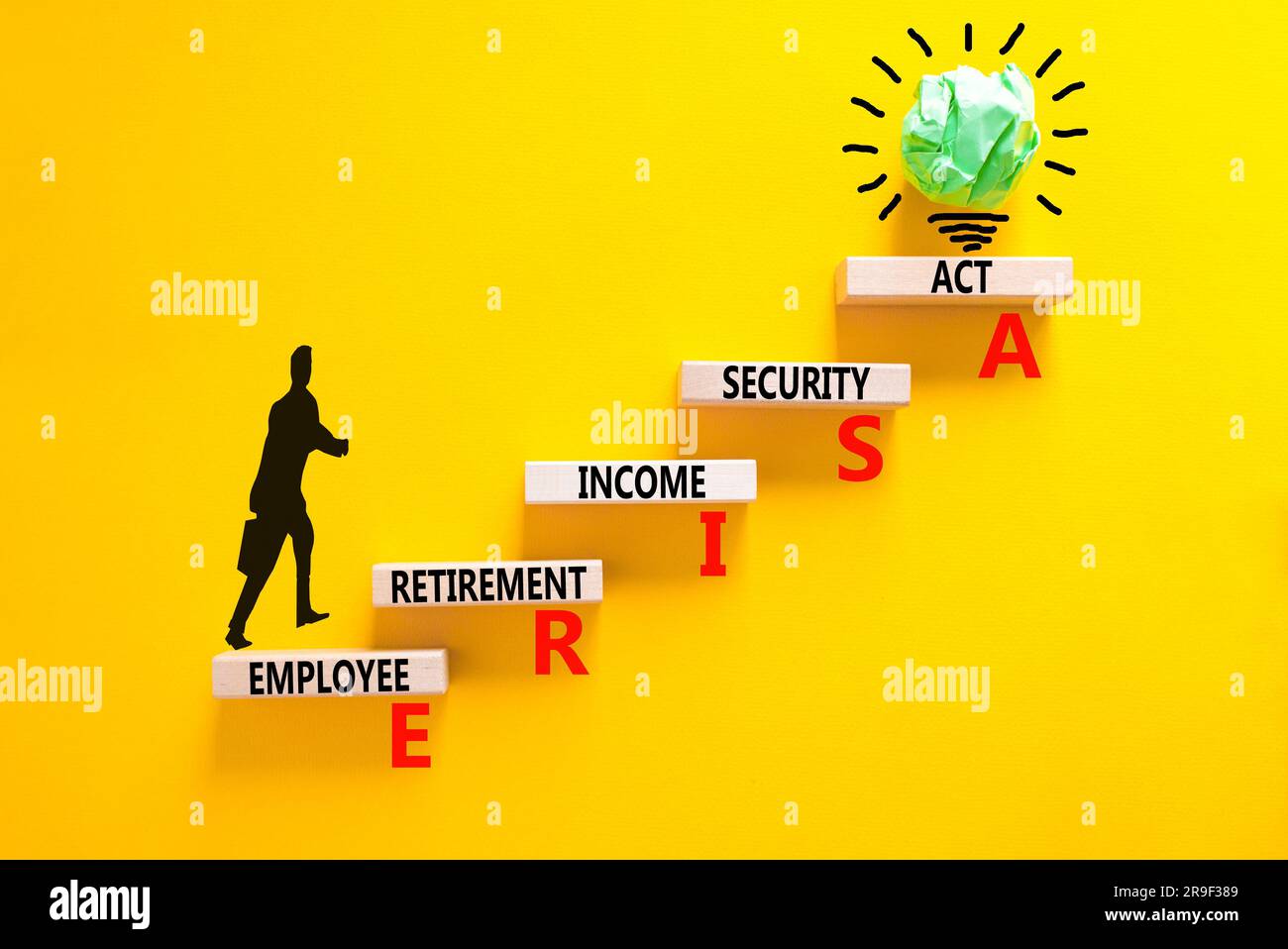 ERISA symbol. Concept words ERISA employee retirement income security ...