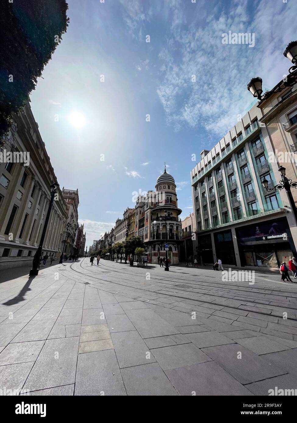 Sevilla, Spain-FEB 24, 2022: La Adriatica Building on Avenida de la ...