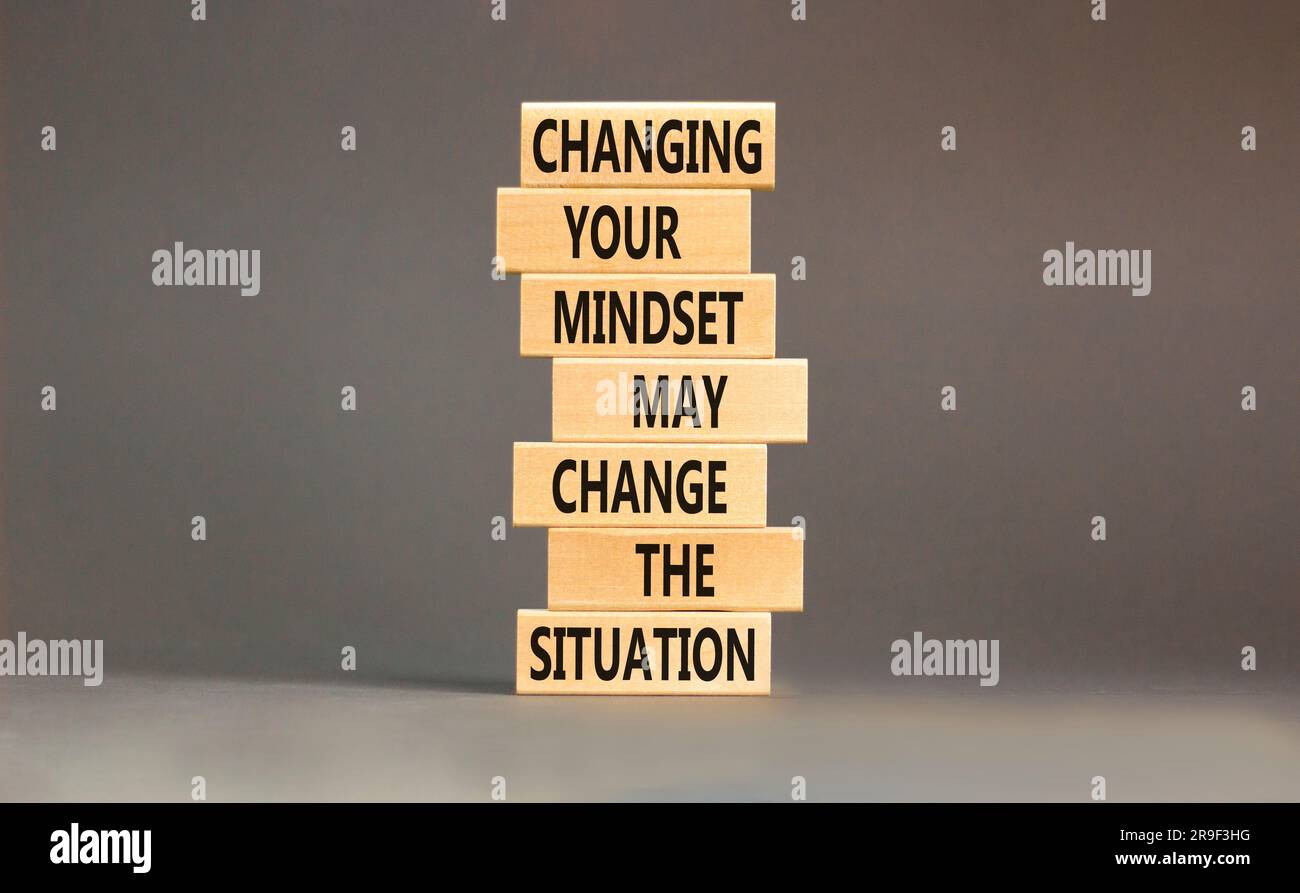 Changing mindset symbol. Concept words Changing your mindset may change ...
