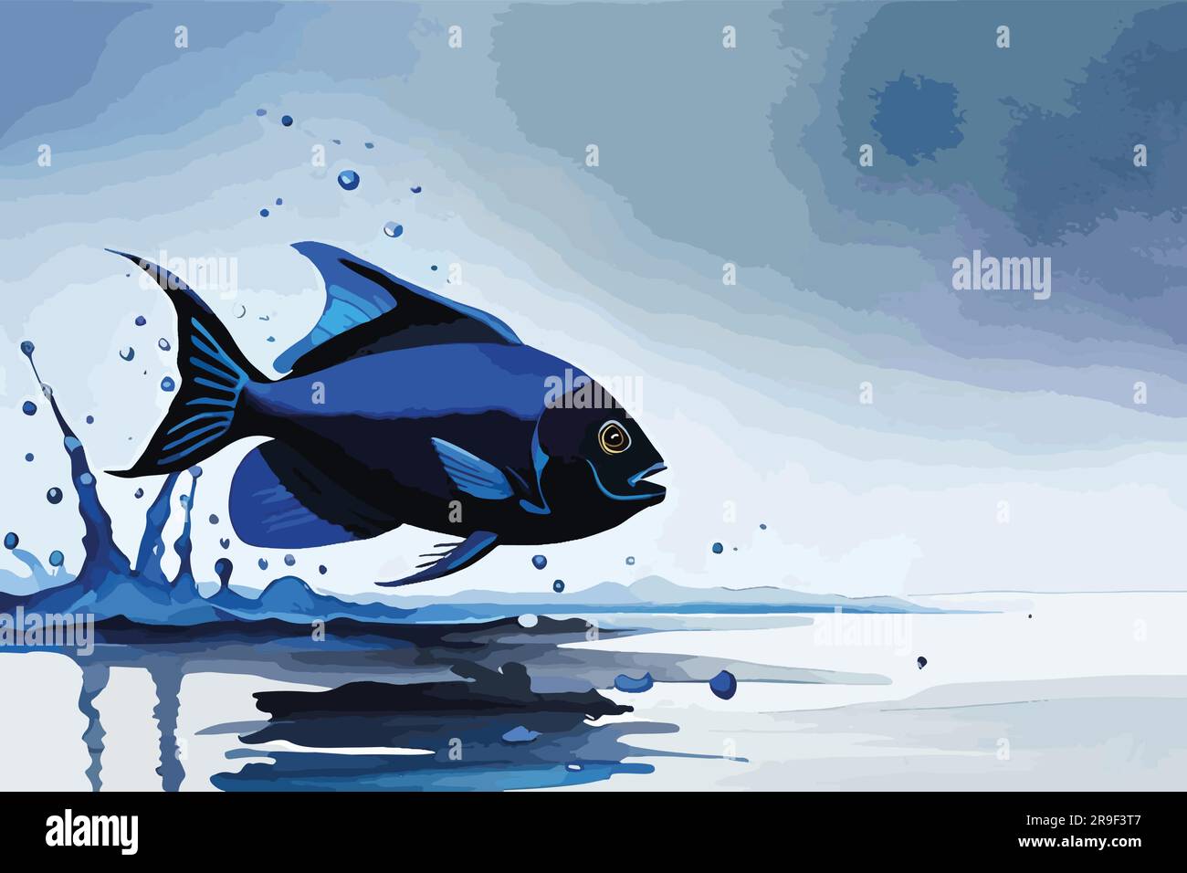 Blue tang art Stock Vector Images - Alamy