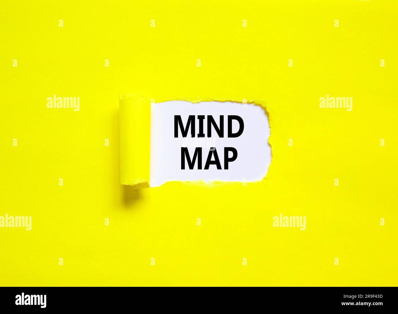 Mind map symbol. Concept words Mind map on beautiful white paper on a ...