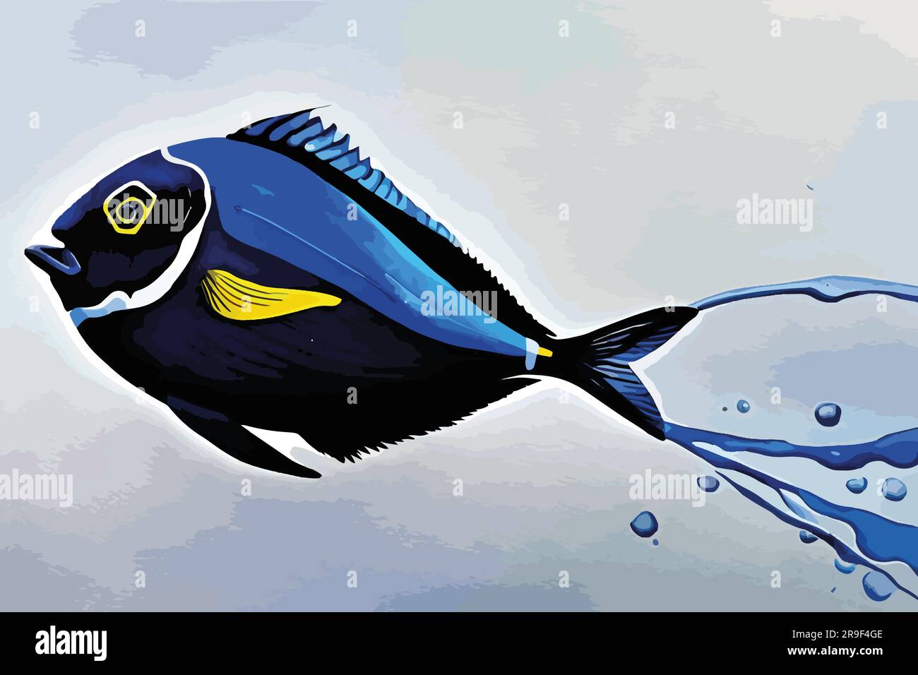 Blue tang art Stock Vector Images - Alamy