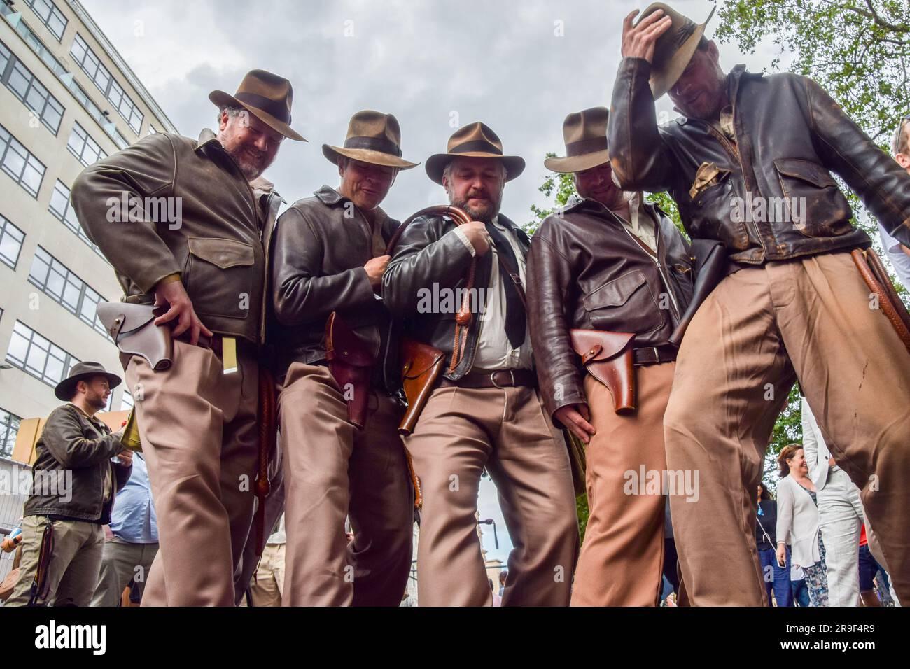 London, UK. 26th June, 2023. Indiana Jones fans dressed as their hero ...