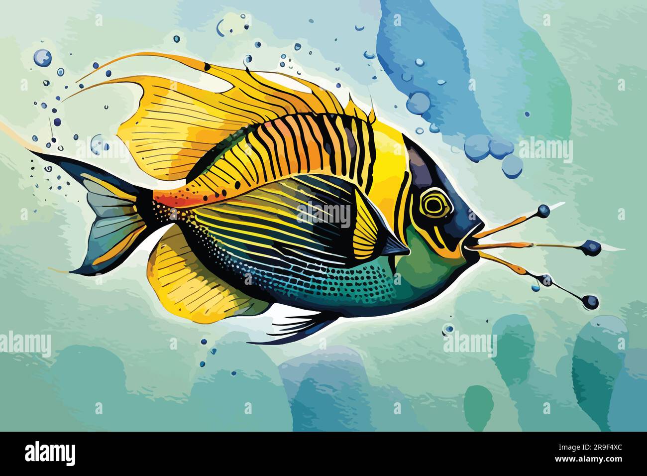 Butterfly fish vector hi-res stock photography and images - Alamy