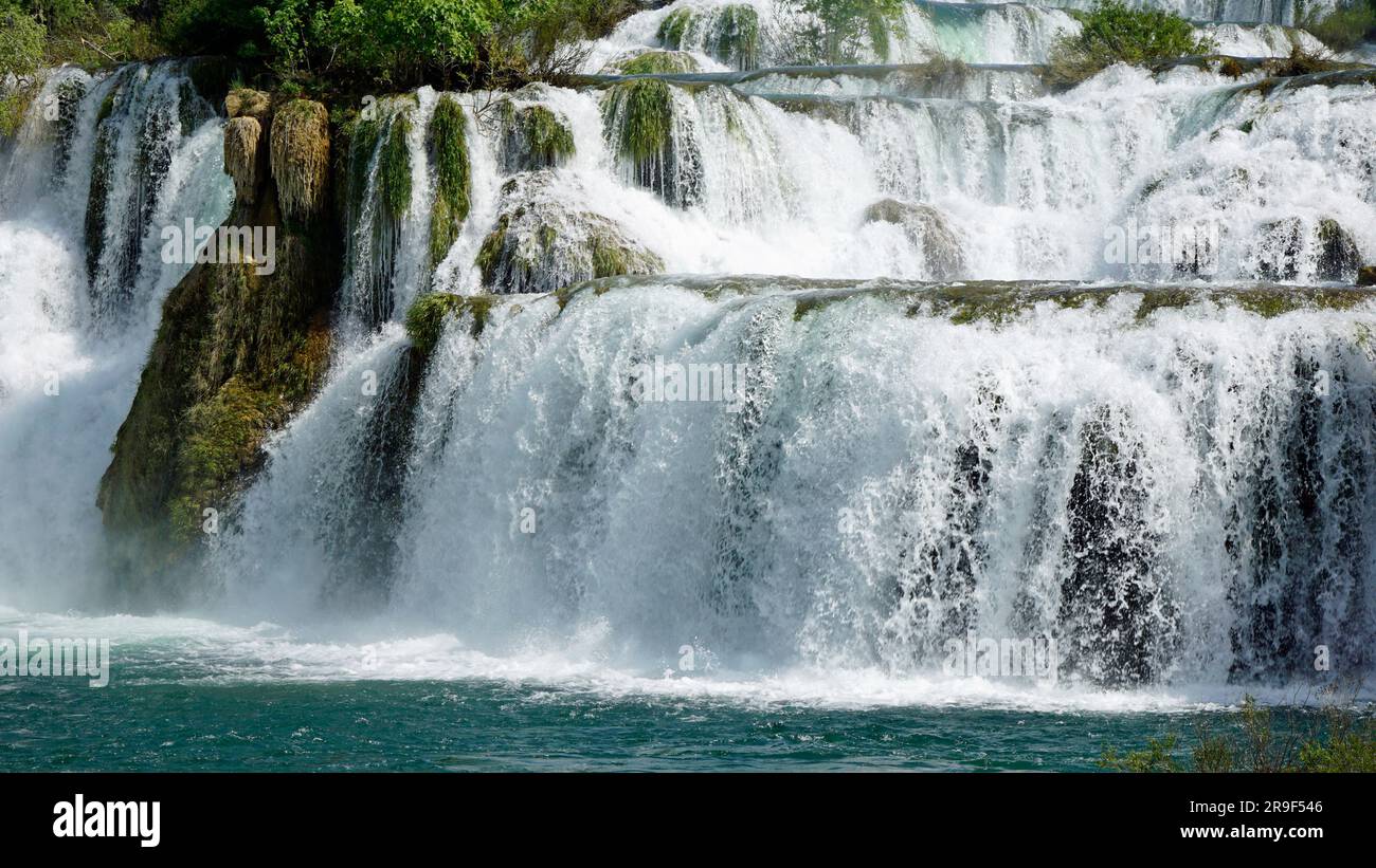 scenic waterfall in krka national oark in croatia Stock Photo - Alamy