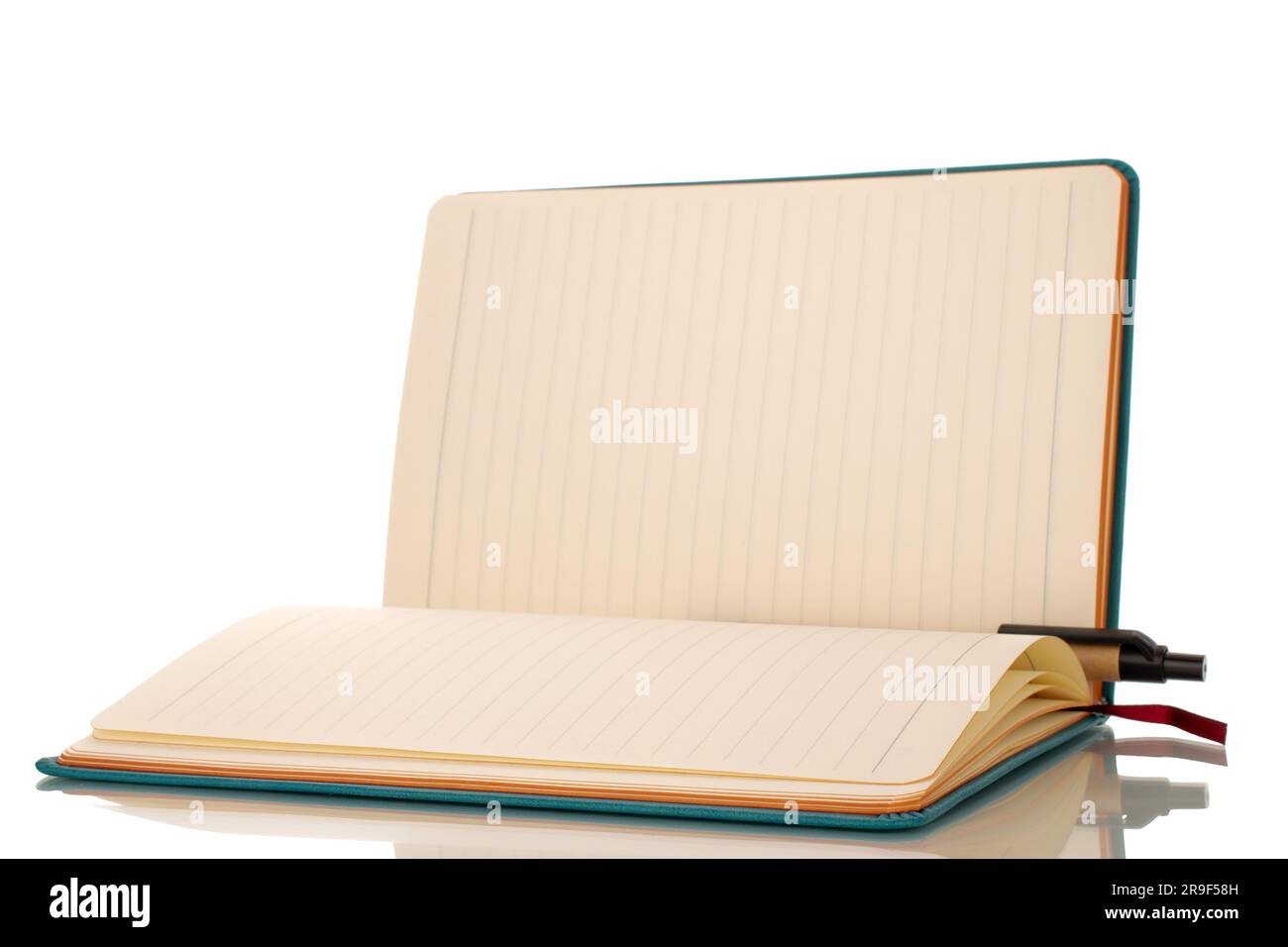 One notebook, macro, isolated on white background Stock Photo - Alamy