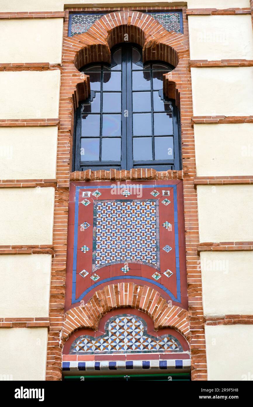 Architectural detail from typical Andalusian architecture in Seville ...