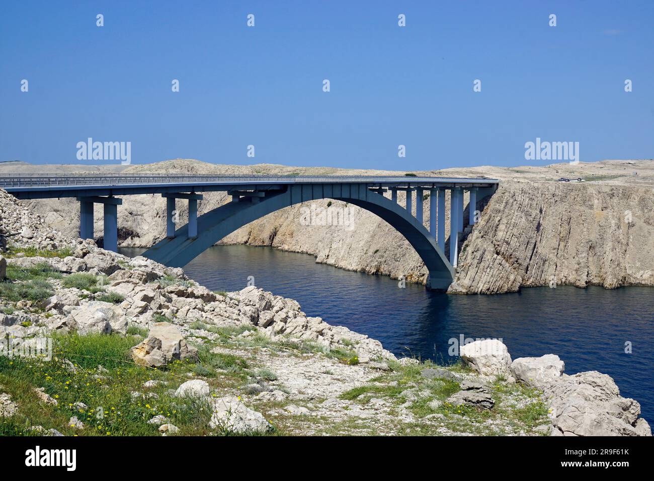 bridge to krk island in dalmatia in northern croatia Stock Photo - Alamy
