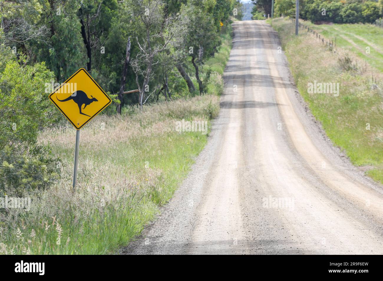 Wildlife Road Signs on a backroad in Victoria, Australia Stock Photo ...