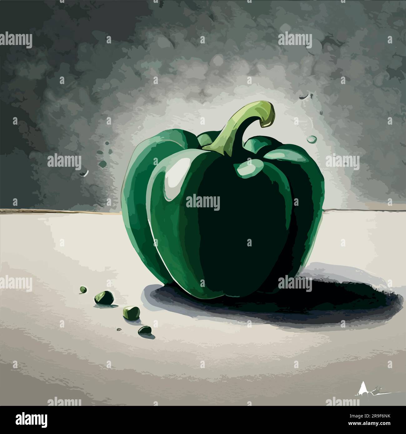 Green Capsicum Painting