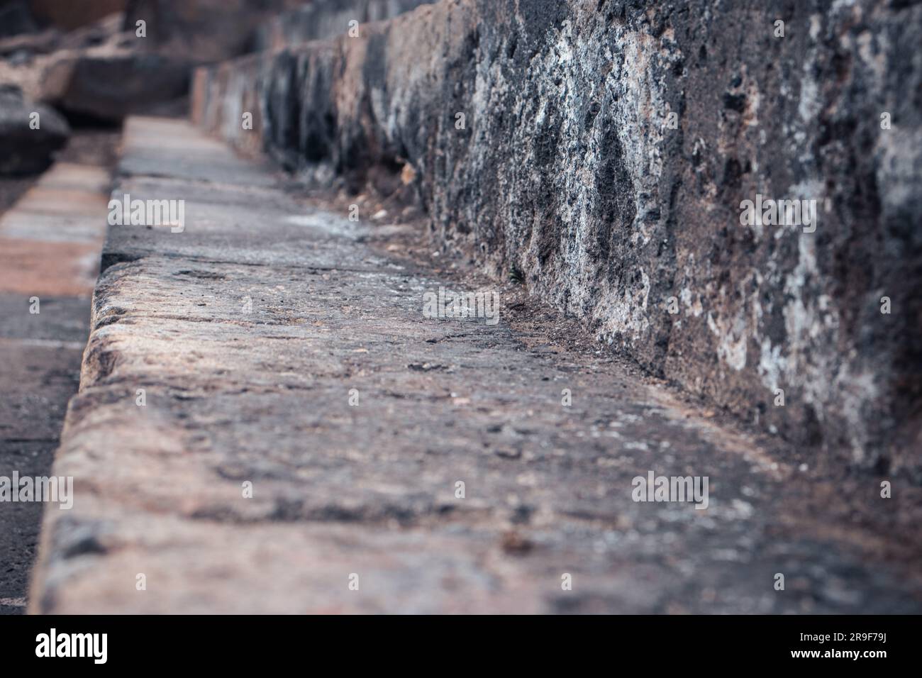 Carved steps staircase side view ancient architecture concept photo ...