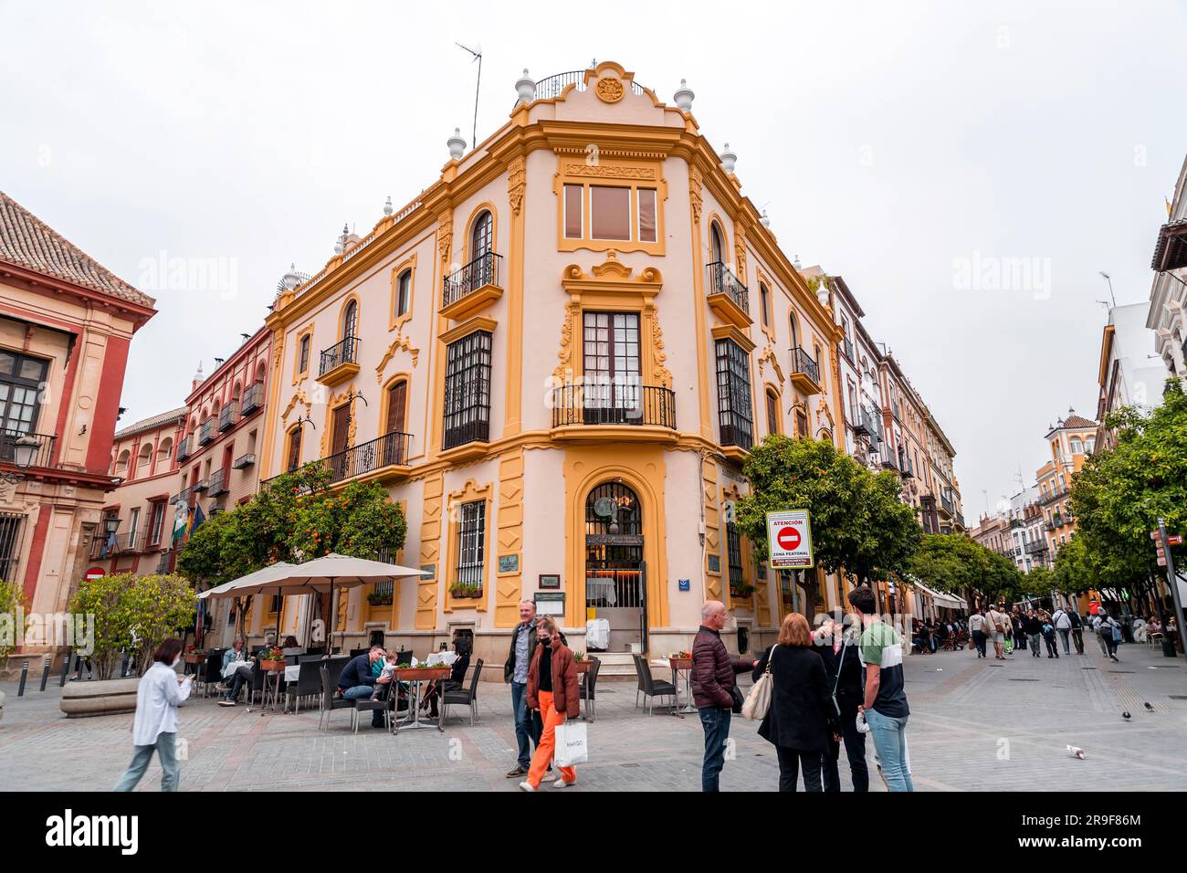 Seville, Spain-FEB 24, 2022: Architectural detail from typical ...