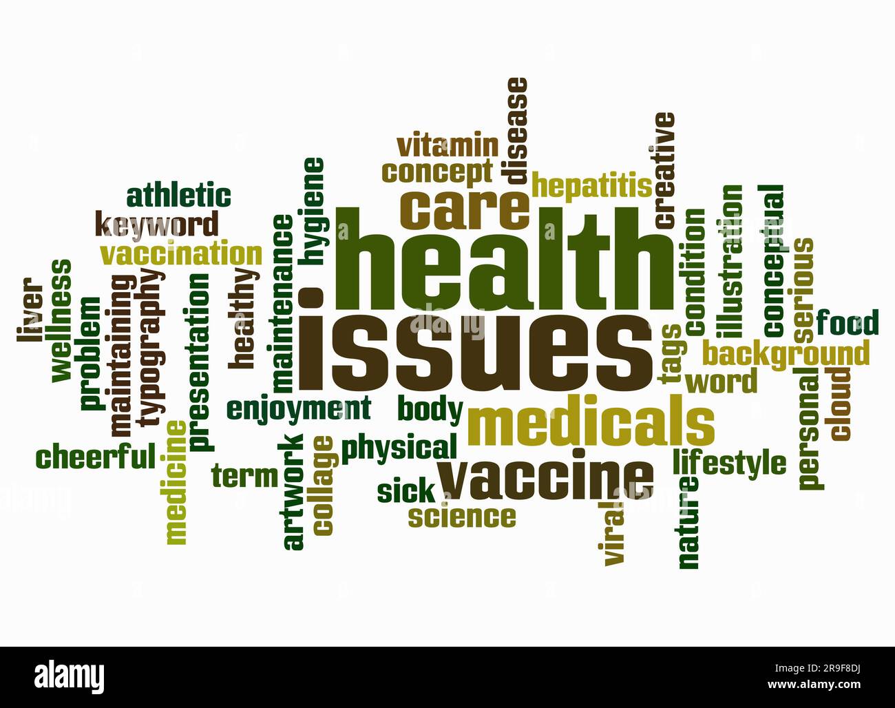 Word Cloud with health issues concept create with text only Stock Photo ...