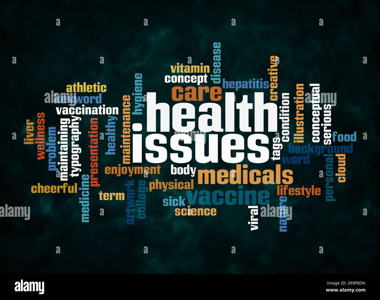 Word Cloud with health issues concept create with text only Stock Photo ...