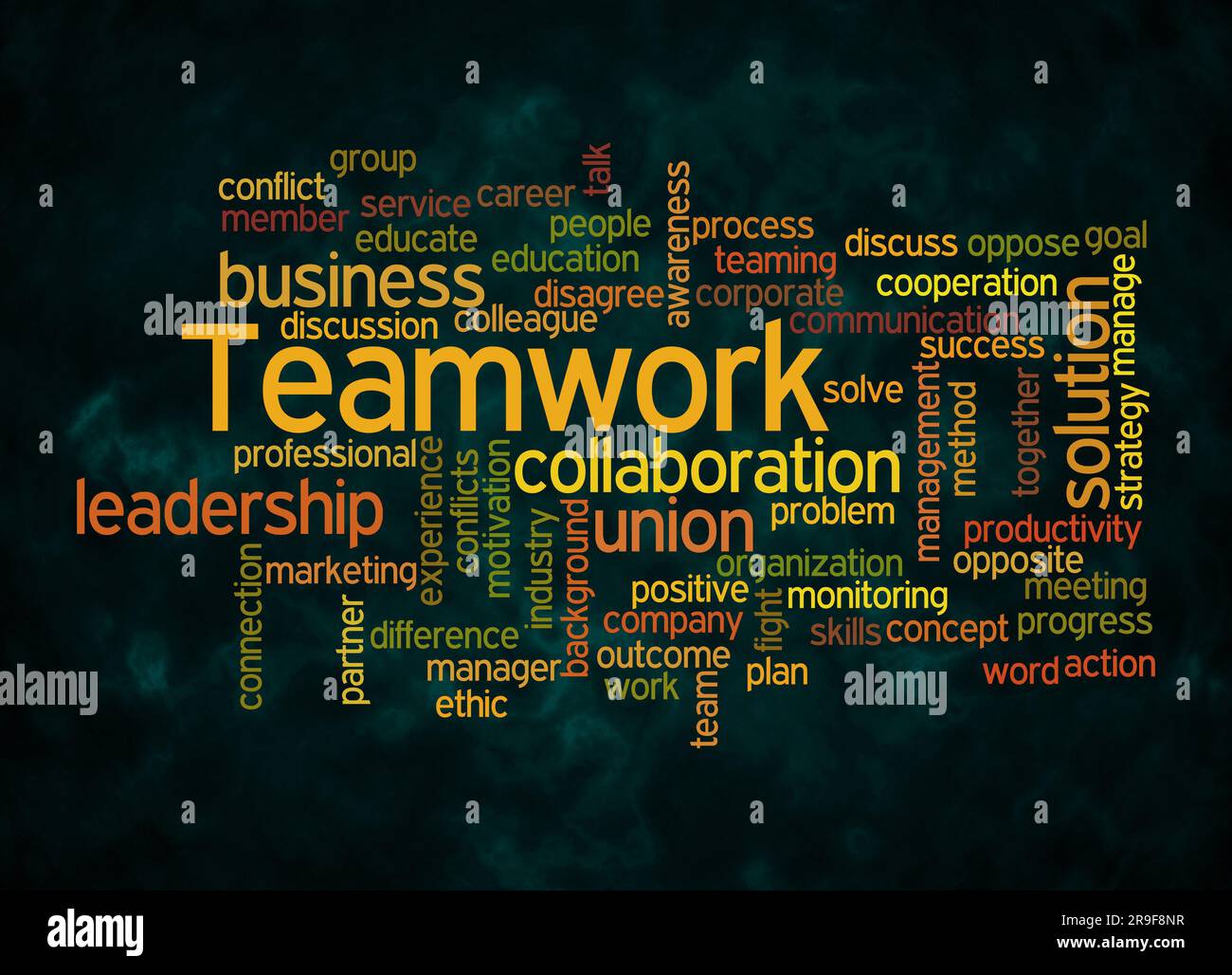 Word Cloud with TEAMWORK concept create with text only Stock Photo - Alamy