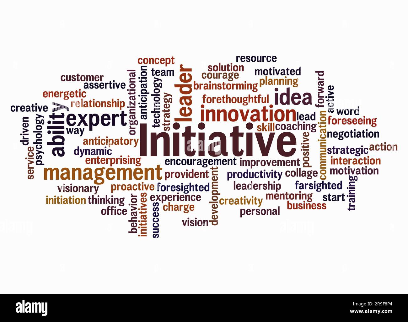 Word Cloud with INITIATIVE concept create with text only Stock Photo ...