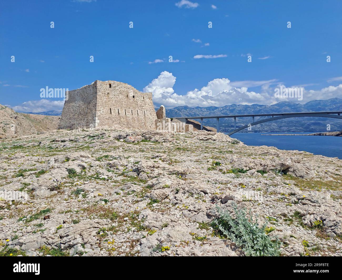 scenic landscape on pag island in croatia Stock Photo - Alamy