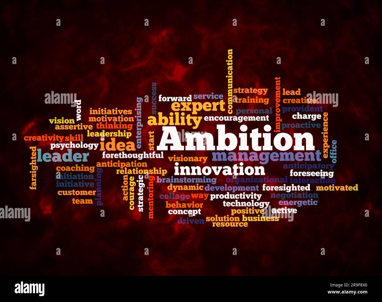 Word Cloud with AMBITION concept create with text only Stock Photo - Alamy