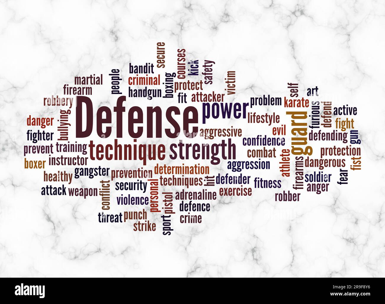 Word Cloud with DEFENSE concept create with text only Stock Photo - Alamy