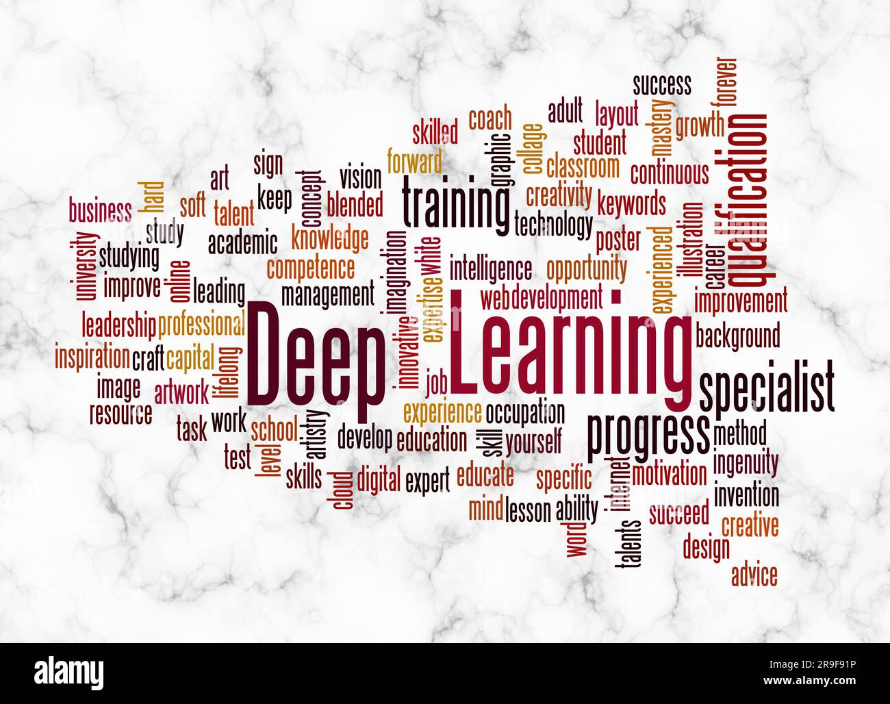Word Cloud with DEEP LEARNING concept create with text only Stock Photo ...
