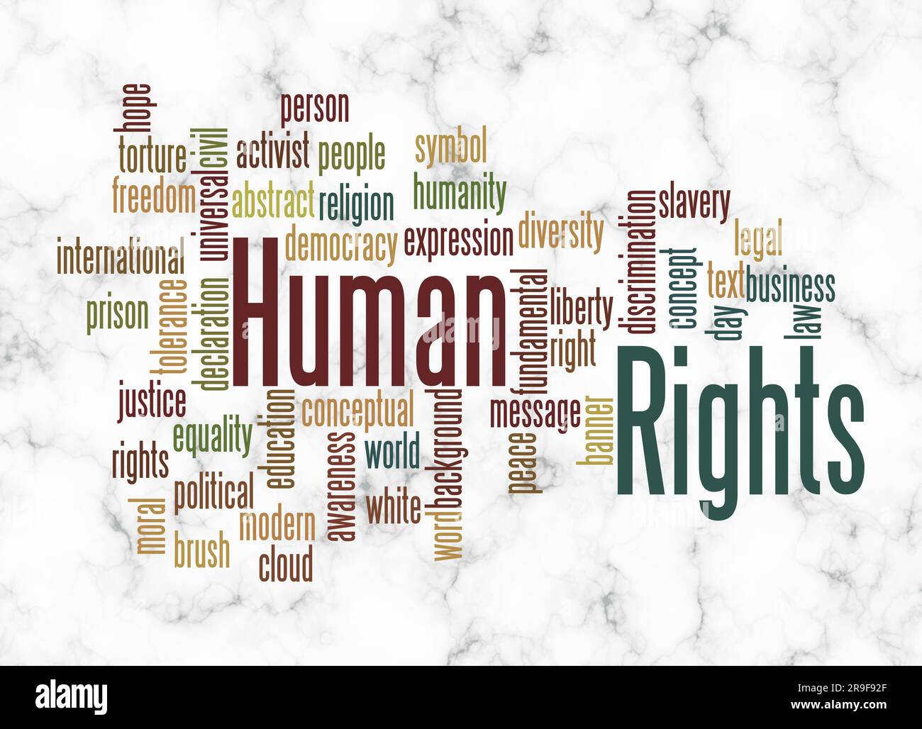 Word Cloud with HUMAN RIGHTS concept create with text only Stock Photo ...