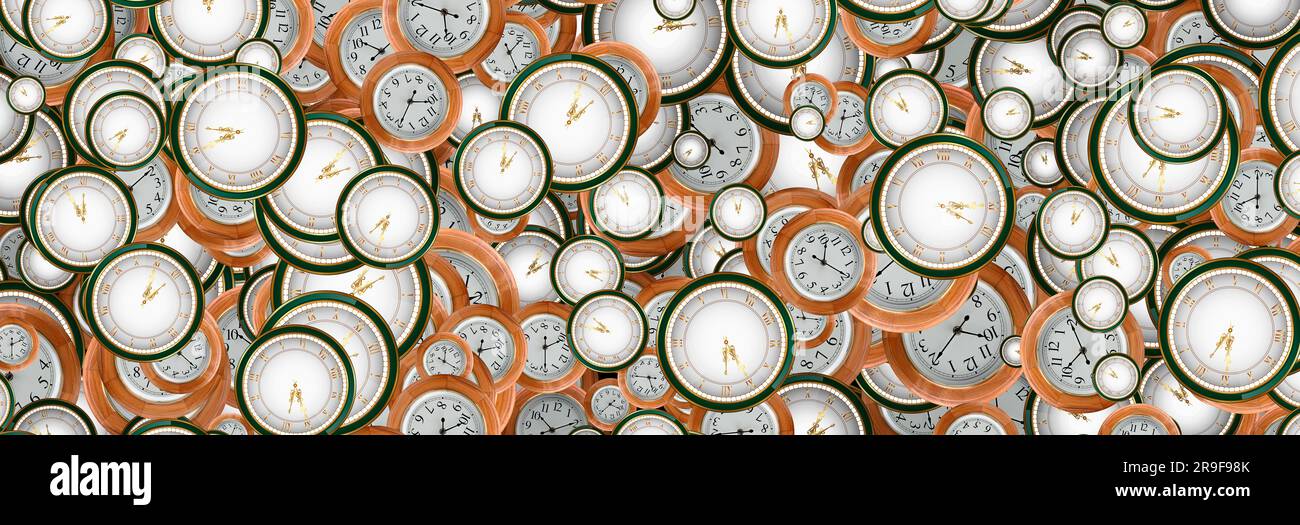 Large set of vintage clock faces. Texture of time Stock Photo - Alamy