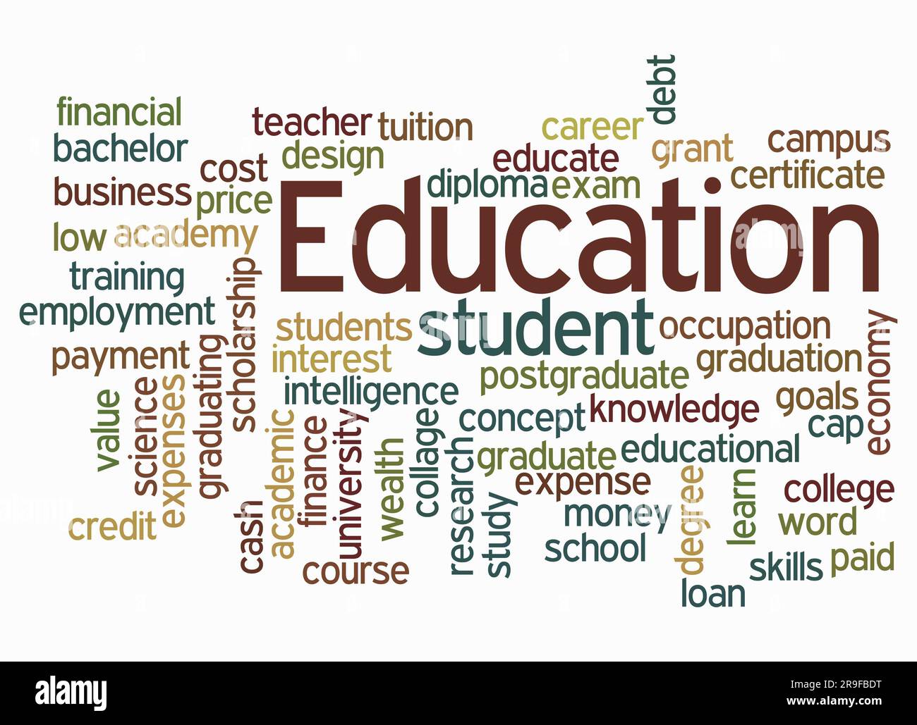 Word Cloud with EDUCATION concept create with text only Stock Photo - Alamy