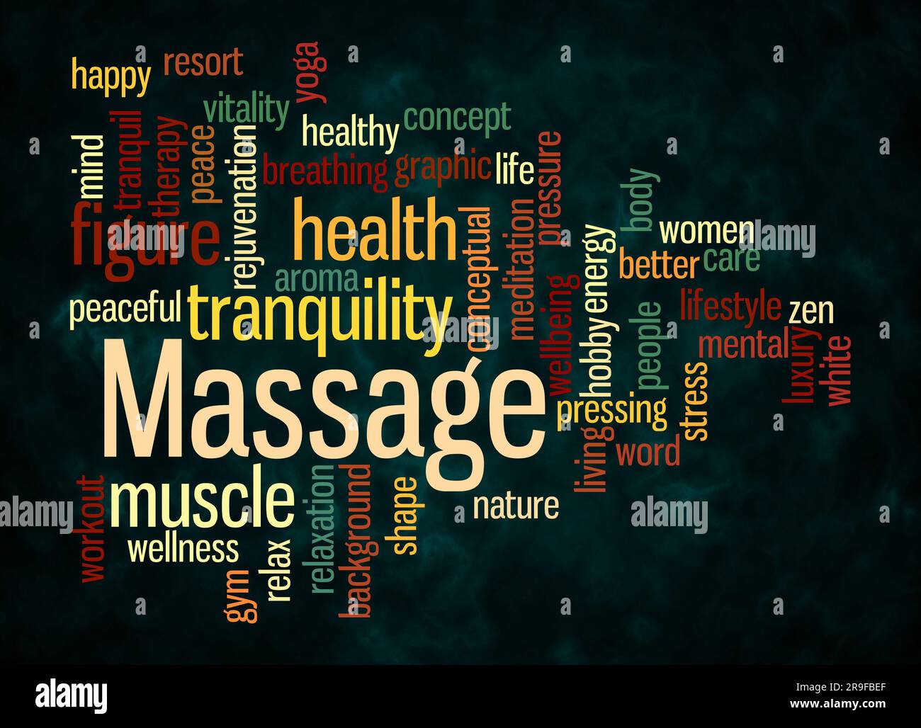 Word Cloud with MASSAGE concept create with text only Stock Photo - Alamy