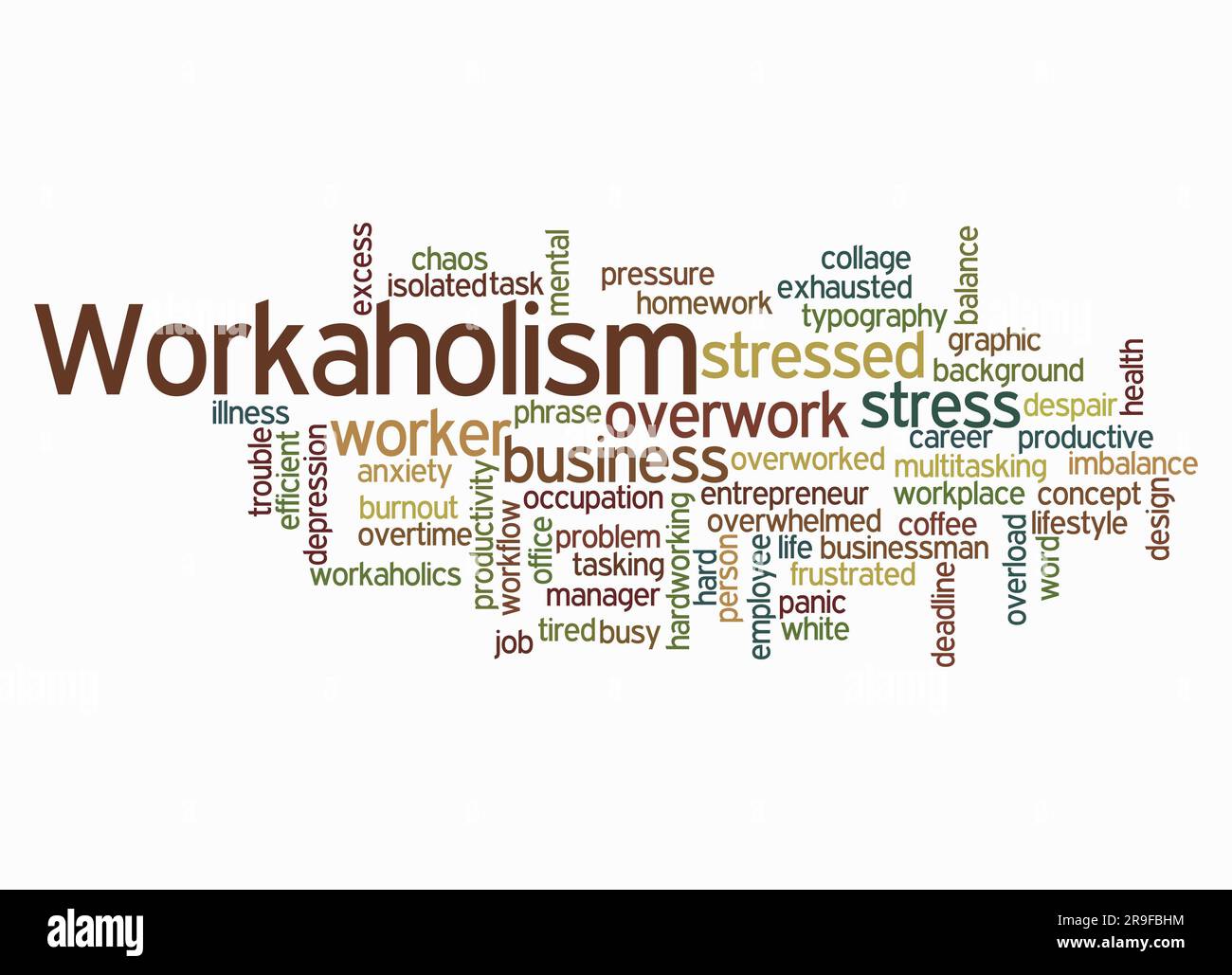 Word Cloud with WORKAHOLISM concept create with text only Stock Photo ...