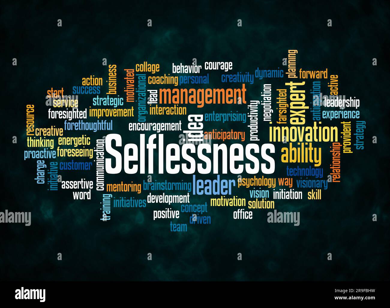Word Cloud with SELFLESSNESS concept create with text only Stock Photo ...