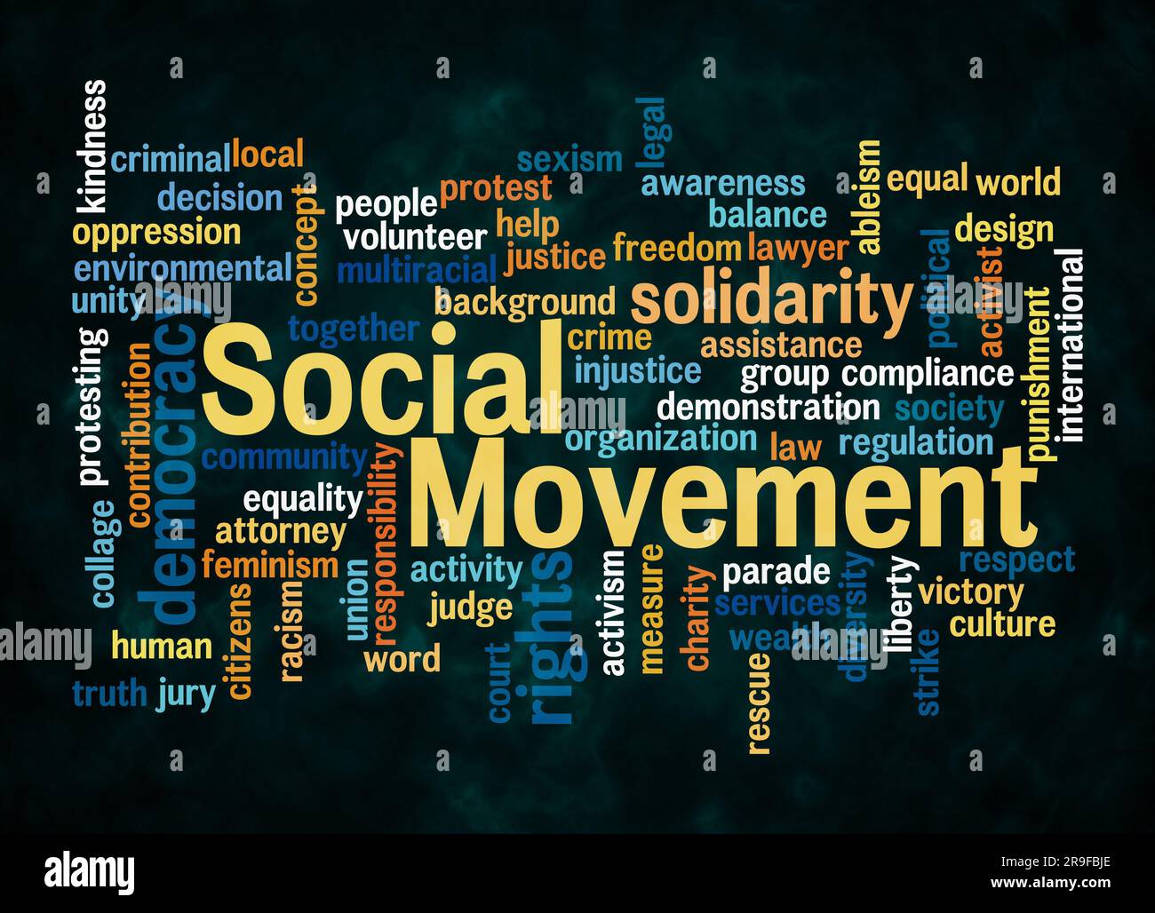 Word Cloud with SOCIAL MOVEMENT concept create with text only Stock ...