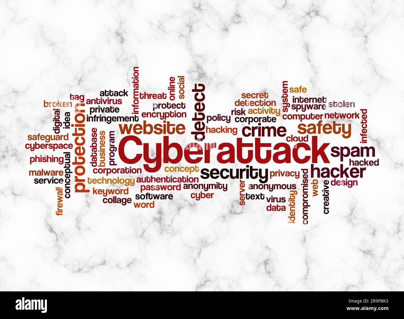 Word Cloud with CYBERATTACK concept create with text only Stock Photo ...