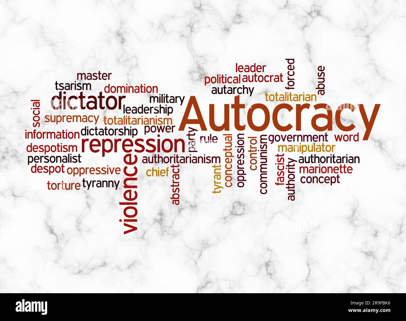 Word Cloud with AUTOCRACY concept create with text only Stock Photo - Alamy