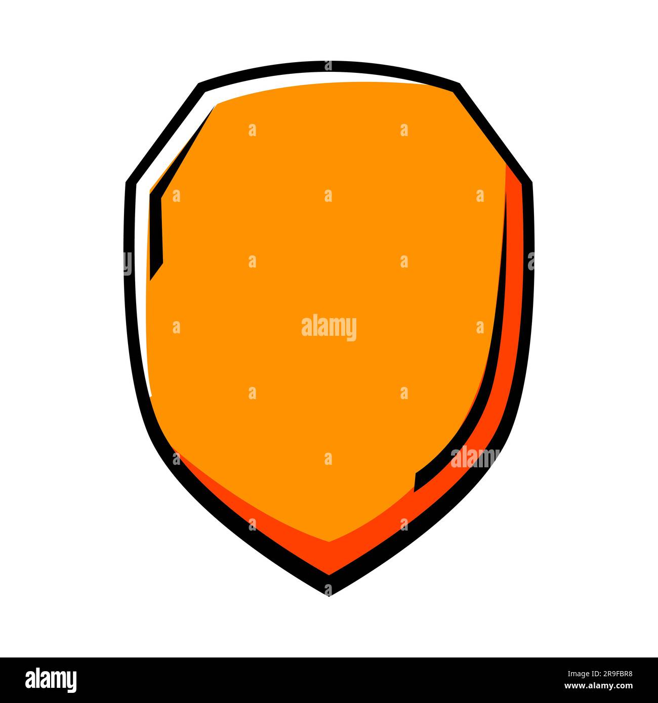 Illustration of cartoon shield. Pop art creative background Stock ...