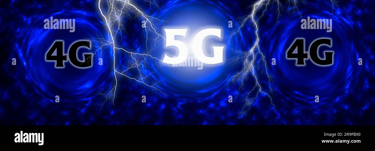 Abstract 5G technology background. communication internet online ...