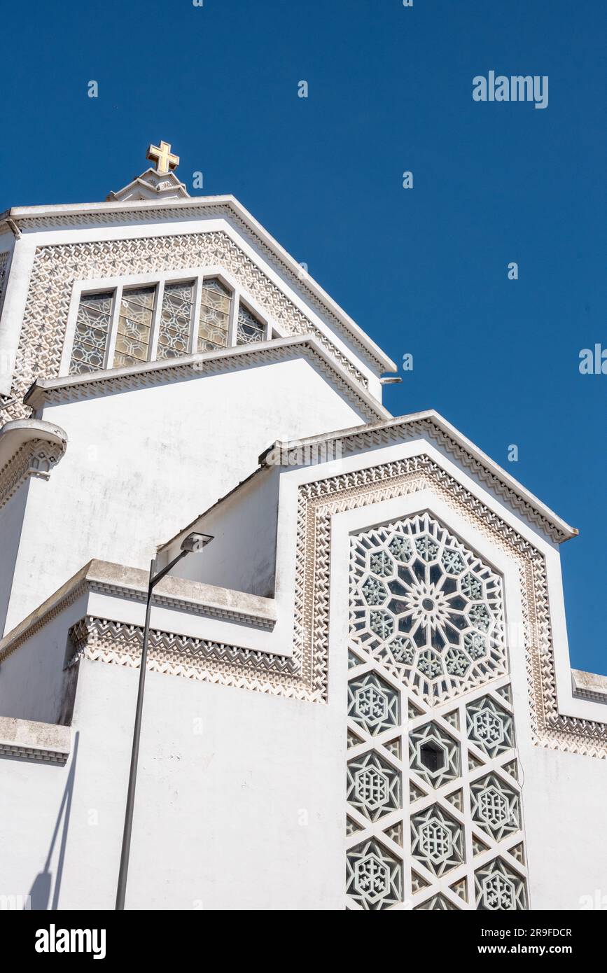 Beautiful Art Deco cathedral St. Peter in the center of Rabat, Morocco ...