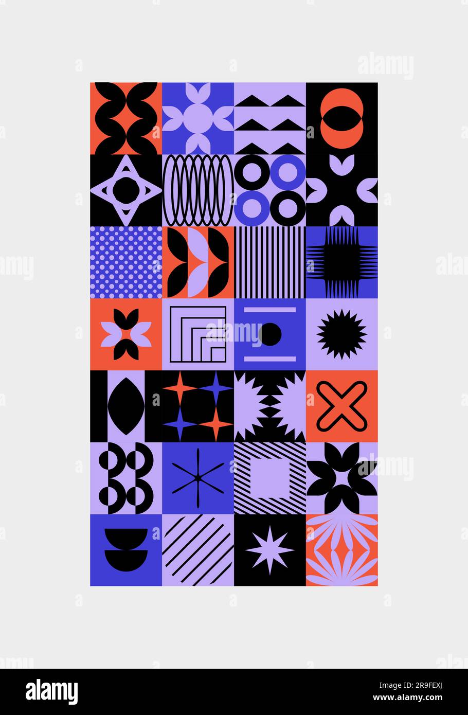 Vector background with abstract colorful minimalistic patchwork ...